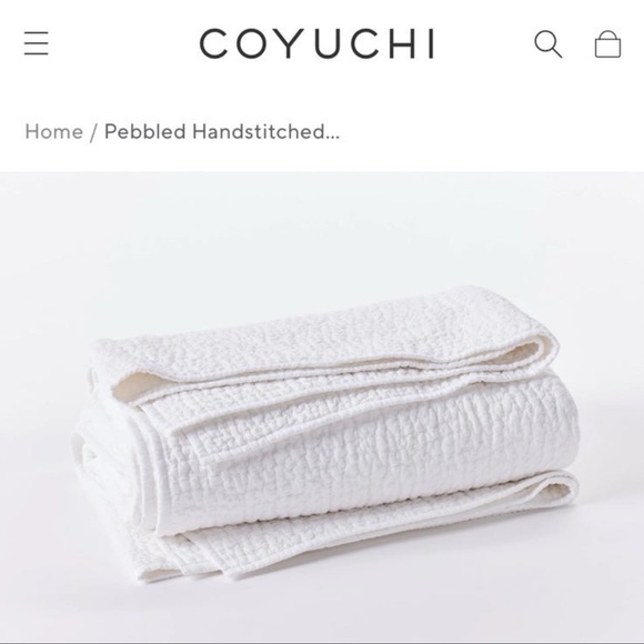 Coyuchi | Bedding | Coyuchi Pebbled Handstitched Organic Quilt King ...